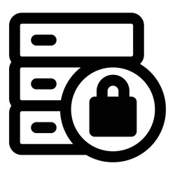 Database encrypted for security reasons Royalty Free Vector