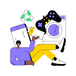 E-waste reduction abstract concept Royalty Free Vector Image