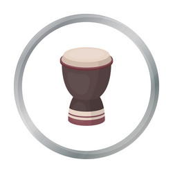 Goblet drum icon in cartoon style isolated Vector Image