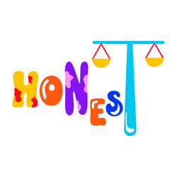 Honest word Royalty Free Vector Image - VectorStock