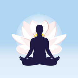 Lotus pose Royalty Free Vector Image - VectorStock