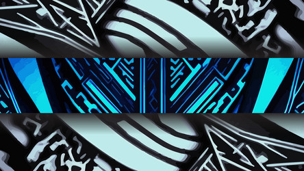Art blue and black channel banner design template Vector Image