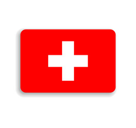 Wavy flag of switzerland Royalty Free Vector Image