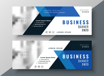 Geometric modern blue business presentation Vector Image