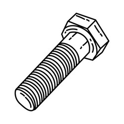 Bolt icon doodle hand drawn or outline style Vector Image