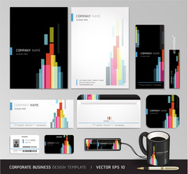 Corporate identity business set design Royalty Free Vector