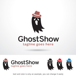 Ghost player logo template Royalty Free Vector Image