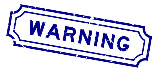 Grunge green warning word rubber seal stamp Vector Image