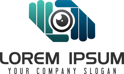 Photography shoot logo design concept template Vector Image