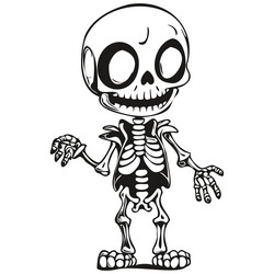 Ethereal image of a scary bone structure Vector Image