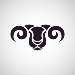 Geometric head mountain sheep with side view Vector Image