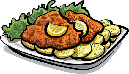 Schnitzel Fried Chicken Vector Images (24)
