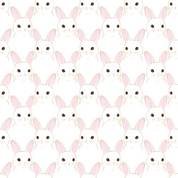 Seamless pattern with cute cartoon bunny baby Vector Image