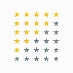 Review star rating symbol Royalty Free Vector Image