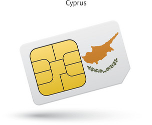 Canary islands mobile phone sim card with flag Vector Image