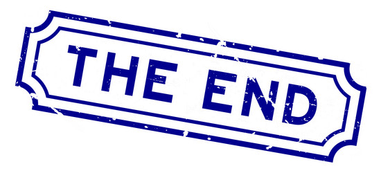 Grunge green the end word rubber seal stamp Vector Image