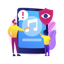 Parental advisory music abstract concept Vector Image