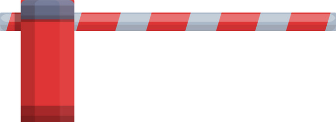 Railroad barrier gate icon cartoon style Vector Image