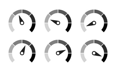 Speedometer red yellow and green color speed Vector Image