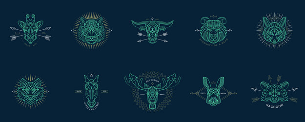 Abstract animal Royalty Free Vector Image - VectorStock