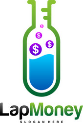 Money lap logo design concept lap logo Royalty Free Vector