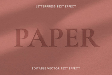 Red text editable font effect Royalty Free Vector Image