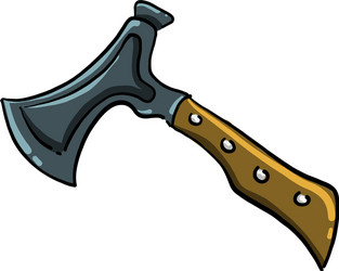 Smiling ax on white background Royalty Free Vector Image