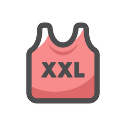 Clothing sizes labels symbols xs s m l xl xxl Vector Image