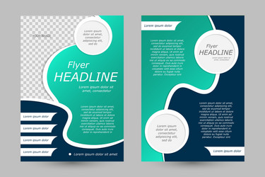Template leaflet design with color lines Vector Image