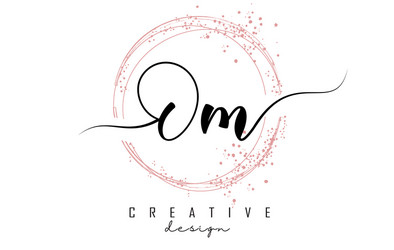 Creative colorful letters om o m logo Royalty Free Vector