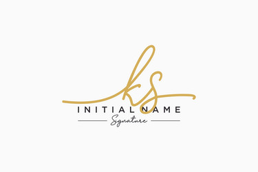 Initial ks signature logo template hand drawn Vector Image