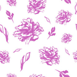 Summer seamless watercolor pattern with pink Vector Image