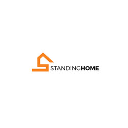 Smile home logo simple Royalty Free Vector Image