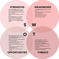 Swot and smart analysis with explanation on white Vector Image