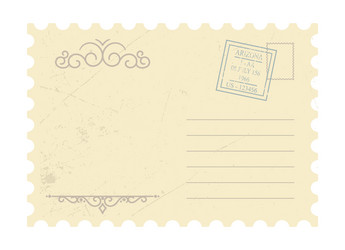 Beige postcard or envelope Royalty Free Vector Image