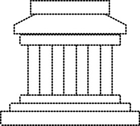 Greek building symbol Royalty Free Vector Image