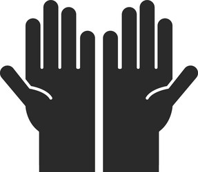 Hands support gesture saving symbol icon Vector Image