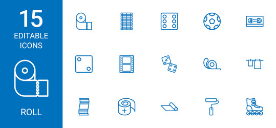 Roll icons Royalty Free Vector Image - VectorStock