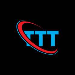 Ttt letter logo design with polygon shape Vector Image