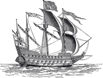 Galleon Ship Drawing