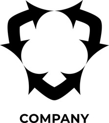 Alternating current arrow cycle logo concept Vector Image