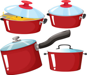 Set of red color objects primary colors flashcard Vector Image