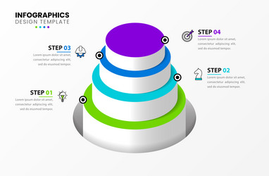 Infographic template greek column with 4 steps Vector Image