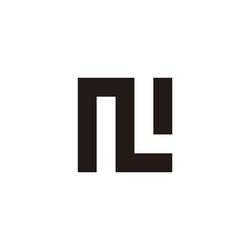 Letter nl connect geometric symbol simple logo Vector Image