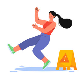 Person fall concept Royalty Free Vector Image - VectorStock