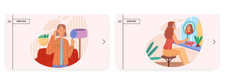 Special appearance skin problem people landing Vector Image