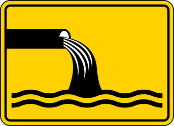 Water safety sign danger - sewage effluent outfall