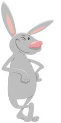 Funny bunny number 1 for kids one digit Royalty Free Vector