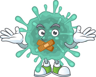 Contagious cartoon in character with nope Vector Image