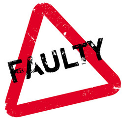 Faulty goods rubber stamp Royalty Free Vector Image
